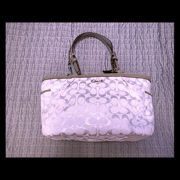 Coach | Bags | Silver Sparkly Coach Purse | Poshmark
